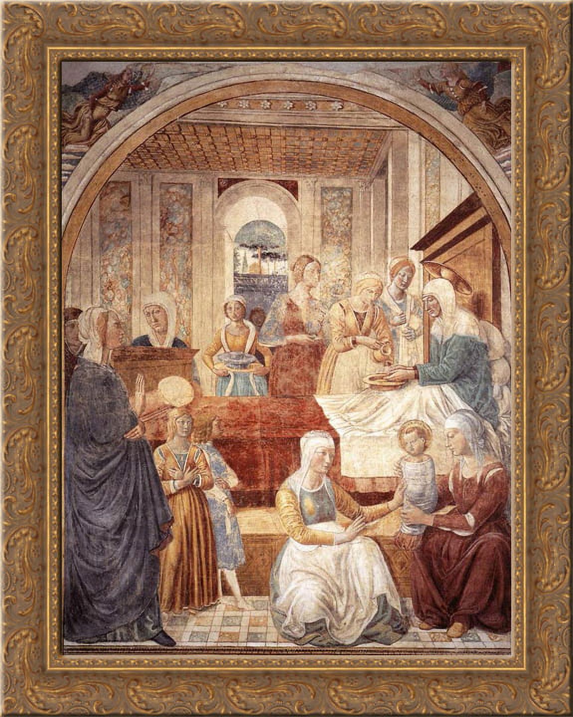 Tabernacle of the Visitation Birth of Mary 24x20 Gold Ornate Wood ...