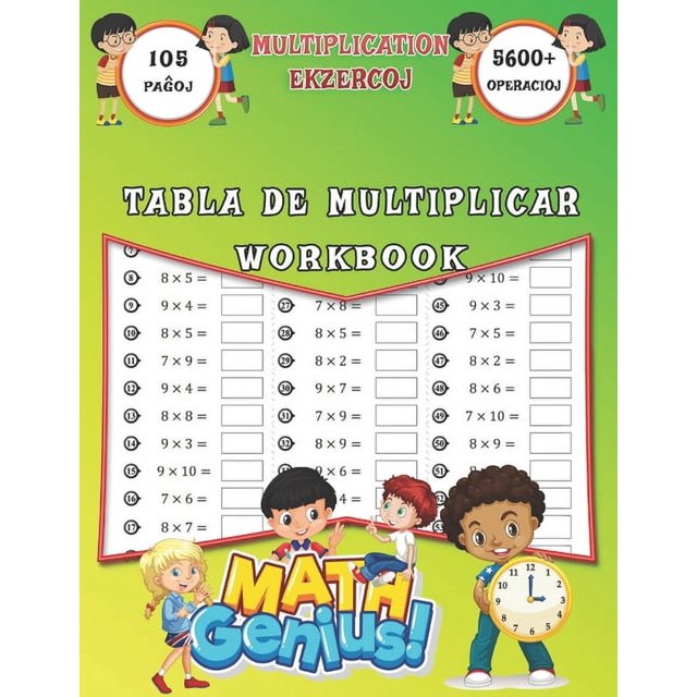 Tabla de multiplicar Workbook, multiplication ekzercoj: actividades de ...