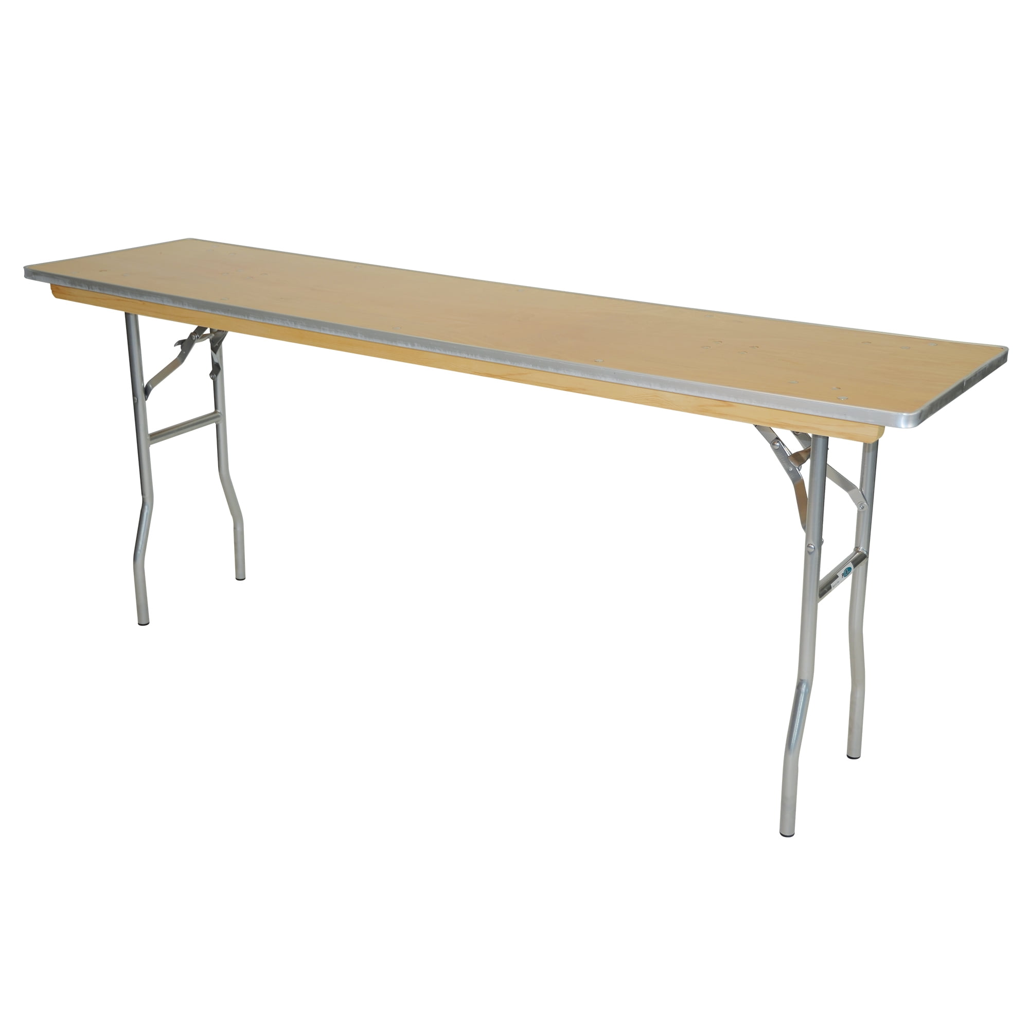 Table - 8'X18" WFT Series Russian Birch Wood - Metal Edge - Walmart.com