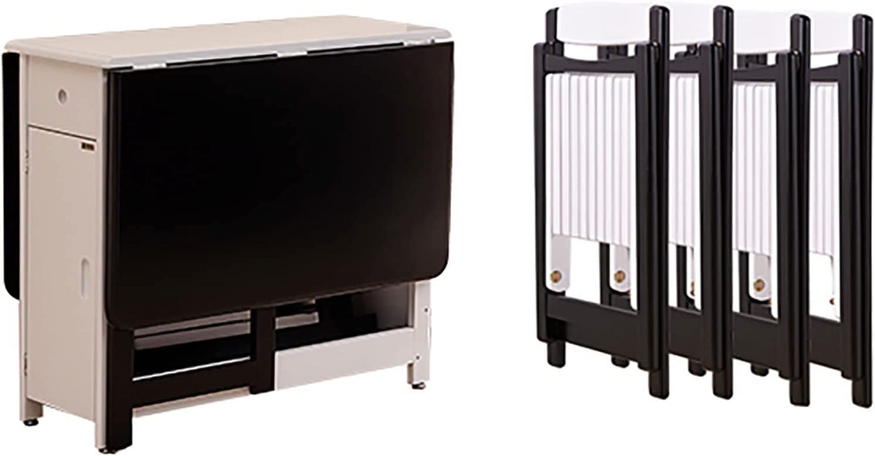 Table And Chairs Drop Leaf Extension Dinner Table With Wheels And ...