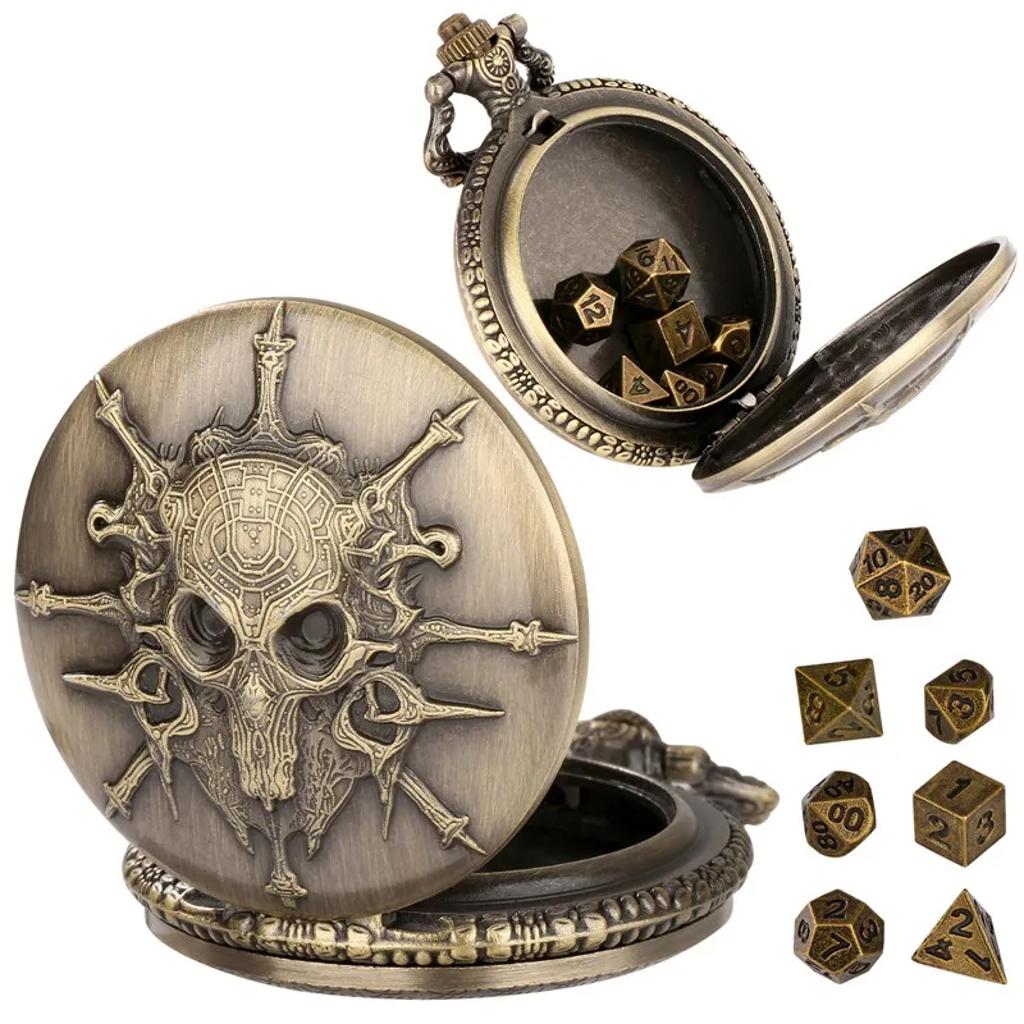 Table Board Game Digital Dice Small Metal Polyhedral Dice with Pocket ...