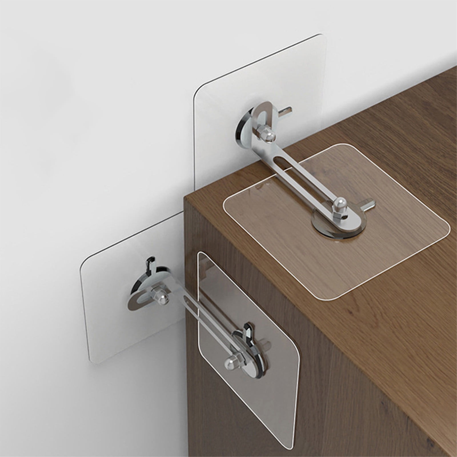 Table and Cabinet Anti-Tip Fixators with Mounting Patches | Universal ...