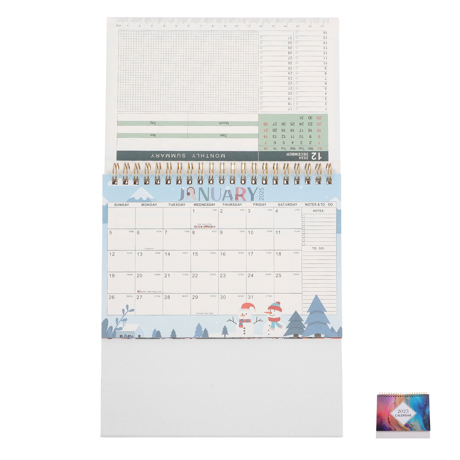 Table Calendar 2025 Aesthetic Desk Planner Table Office Calendar ...