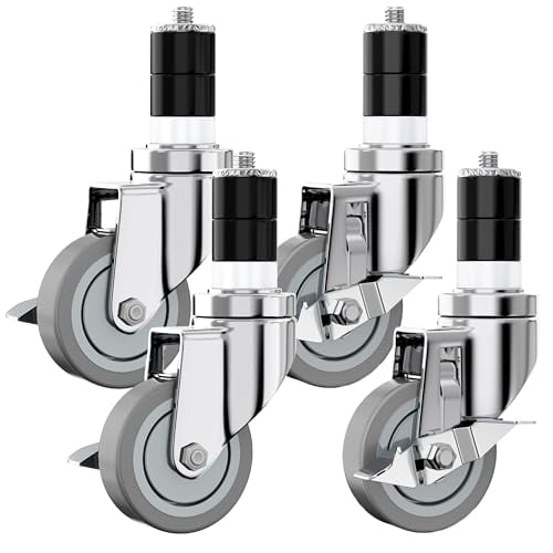 Table Casters, Table Wheels, Set of 4, Folding Tables Wheels, 3 Inch ...