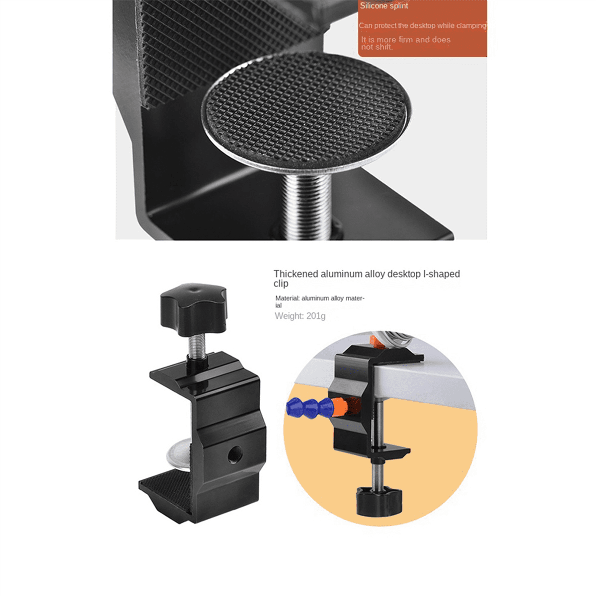 Table Clamp Soldering Station with 3 Flexible Arms Iron Holder PCB ...