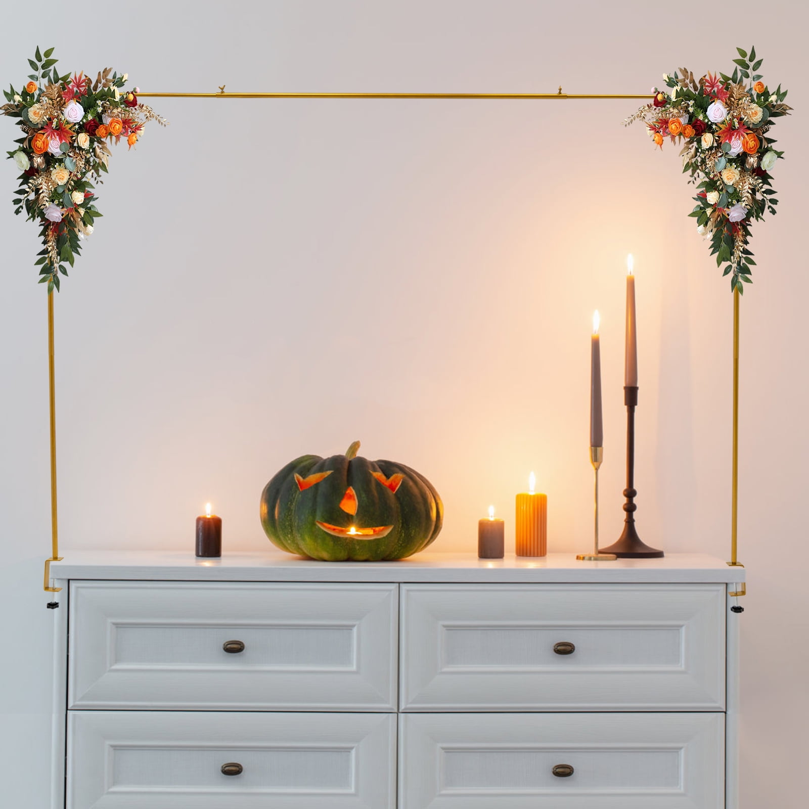 Table Clamp Stand Gold Metal 3.28ft Tall Over the Table Rod Stand ...