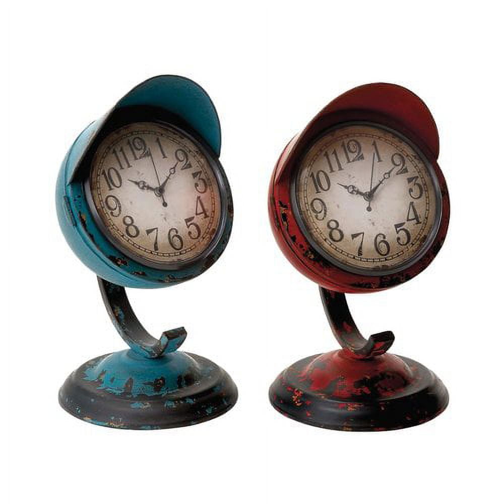 Table Clock Assorted In Red And Blue Colors - Set Of 2 - Walmart.com