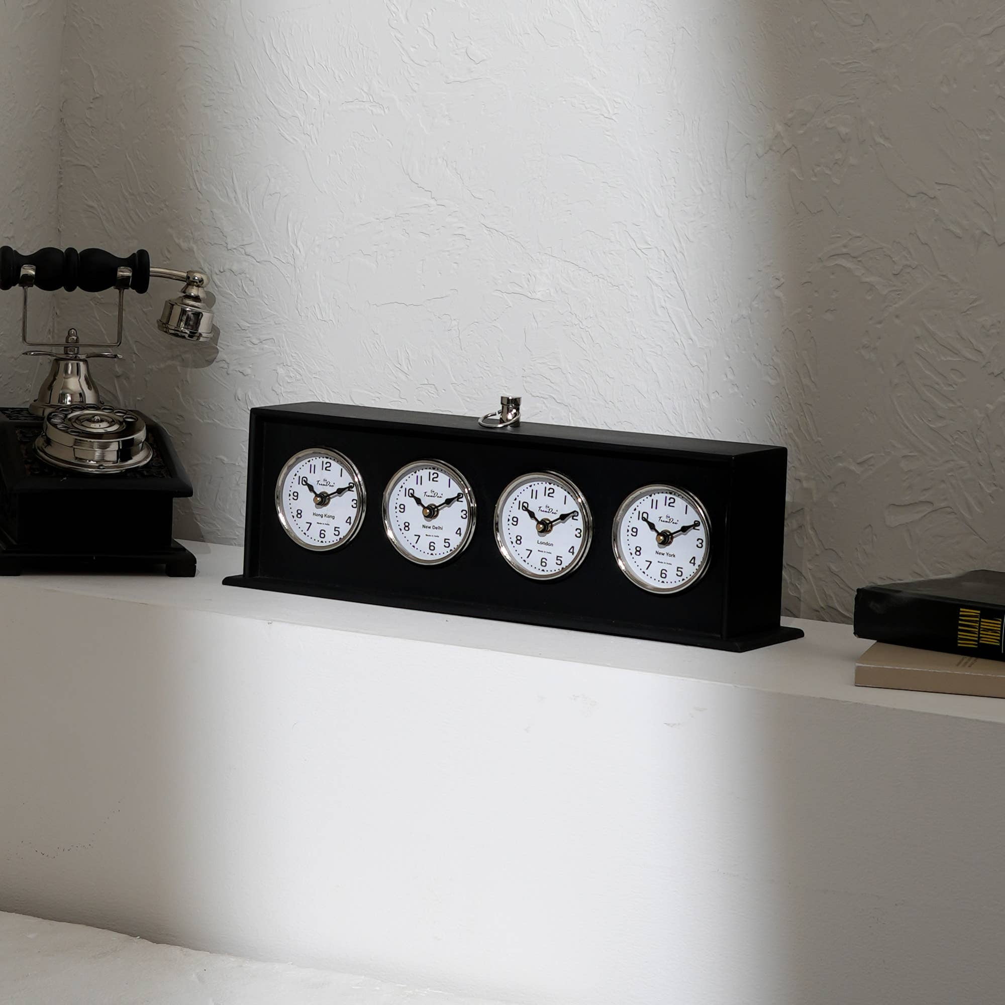Table Clocks Modern & Decorative Tabletop Time Zone Clock-Desk Clock ...