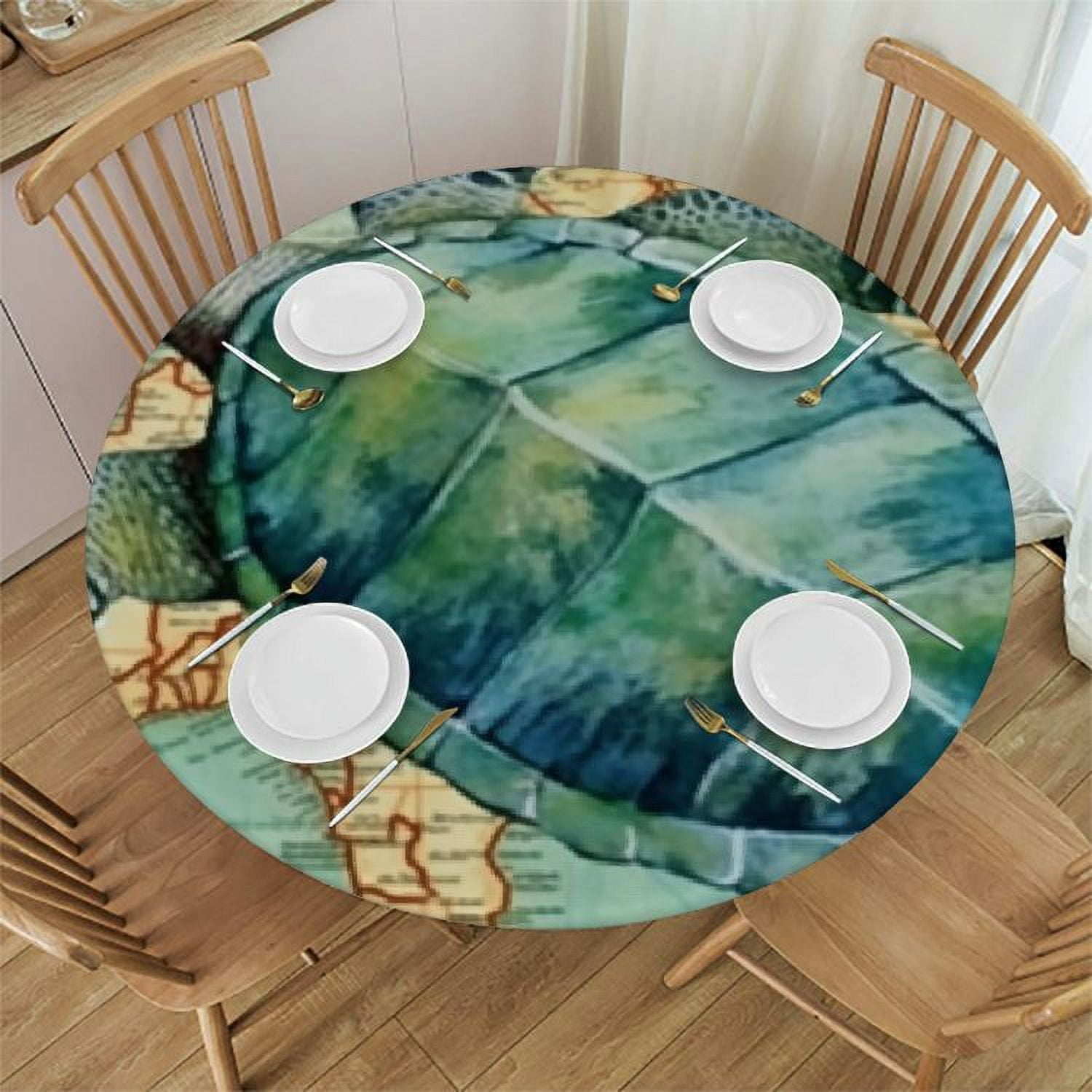 Table Cloth Cover Elastic Edge,for 28" to 35" Round Tables,Vintage ...