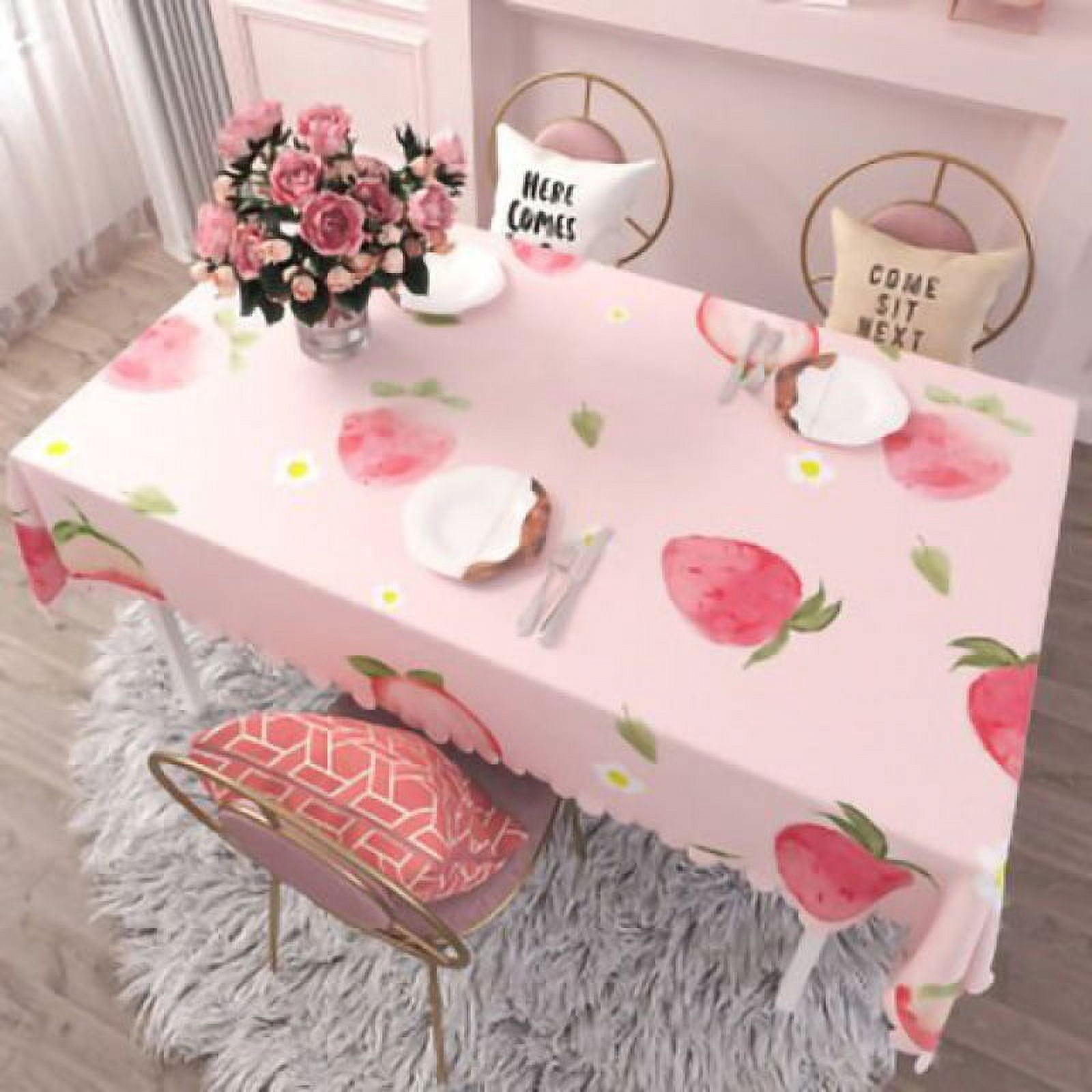 Table Cloth Inset Wind Waterproof and Oil Resistant Student Desk Cute ...