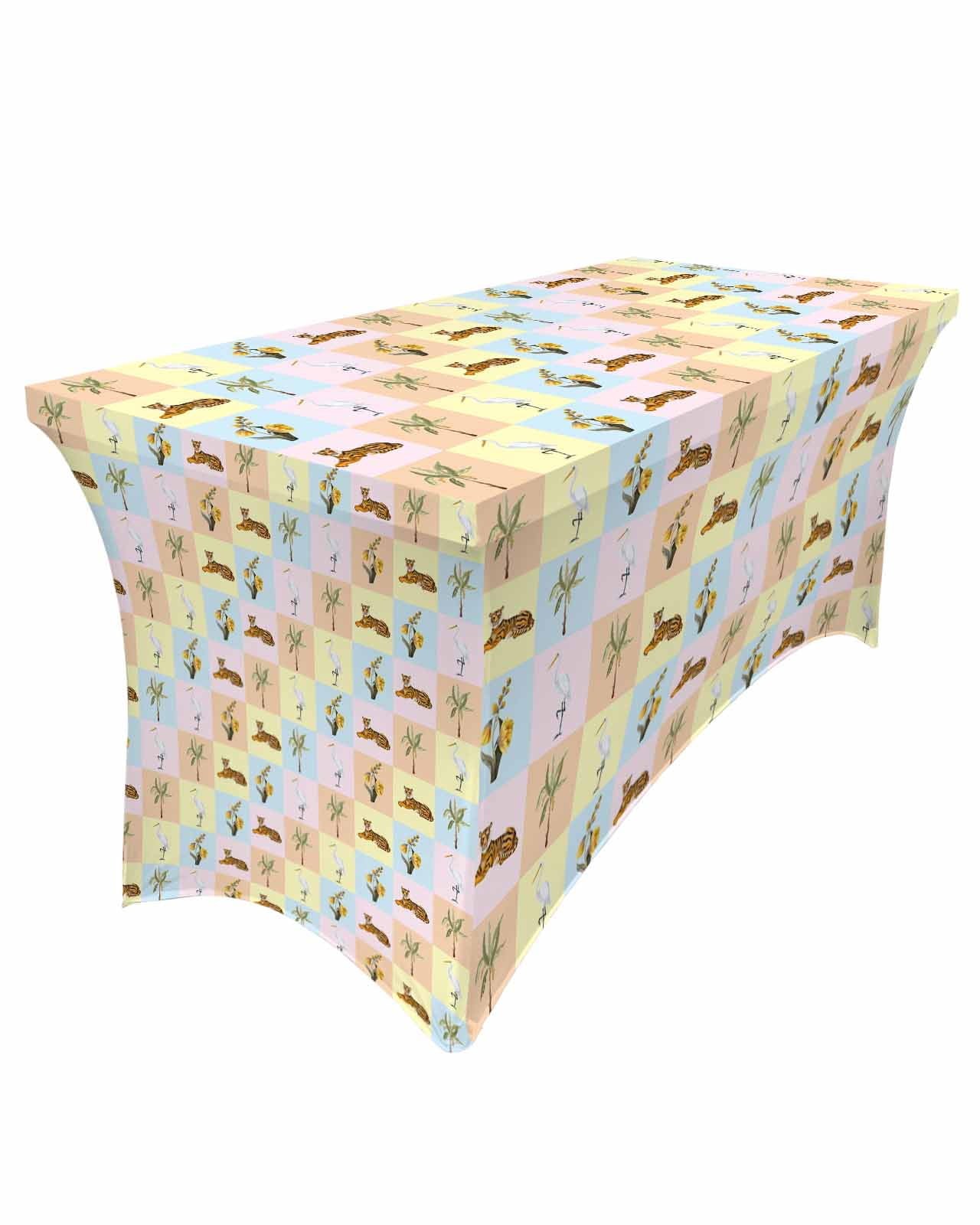 Table Cloths for 8 foot Rectangle Tables Animal Plant Mosaic Flower ...