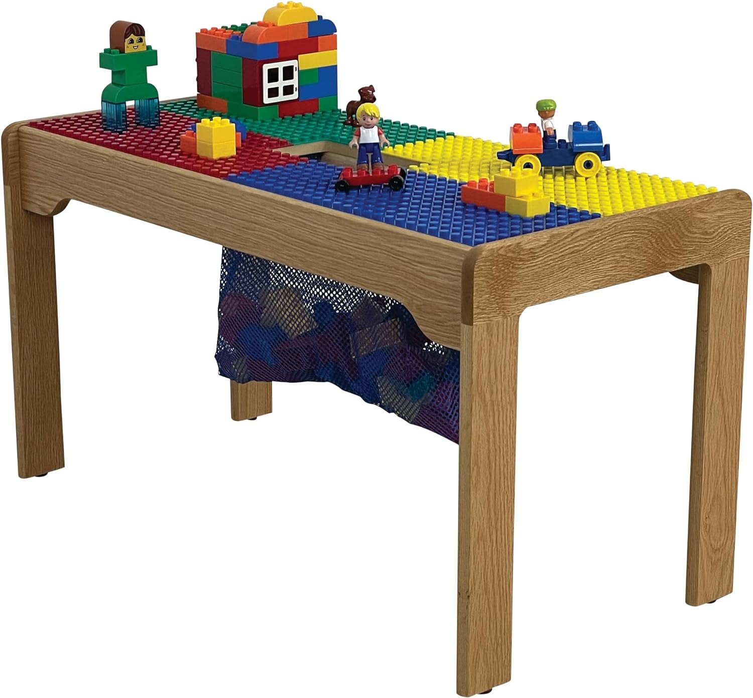 Table-Compatible with DUPLO® Brand Blocks-Built in Storage 32" x 16 ...