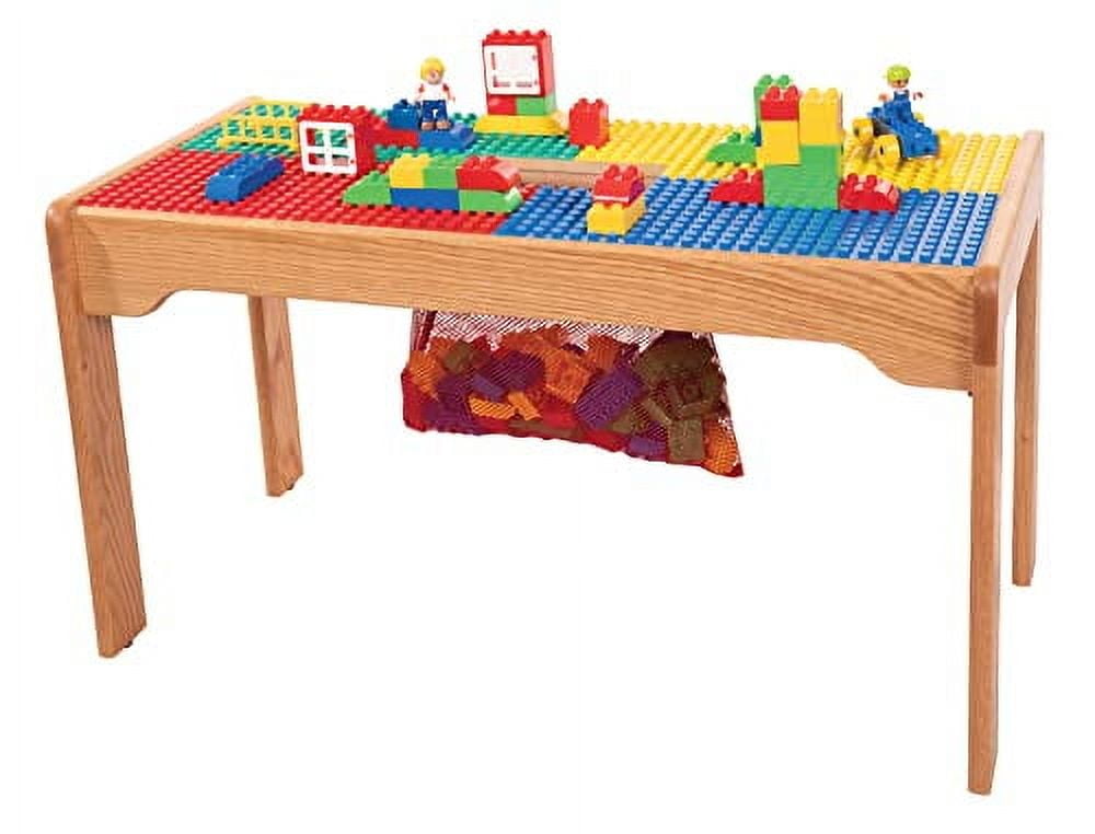 Table-Compatible with DUPLO® Brand Blocks w/Storage Net for Cleaning ...