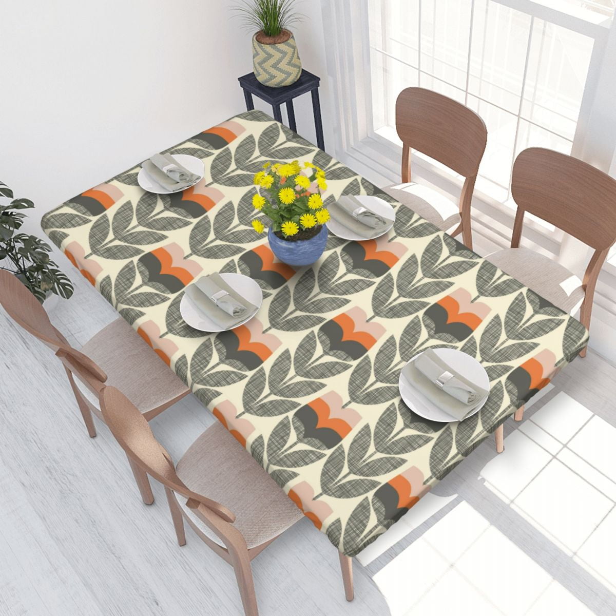 Table Cover Rectangular Waterproof Oil-Proof Jigsaw Stem Multi Pattern ...