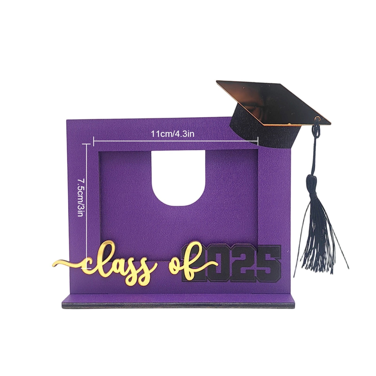 Table Decor Wooden 3D Graduation Picture Display 1PC Graduation Photo ...