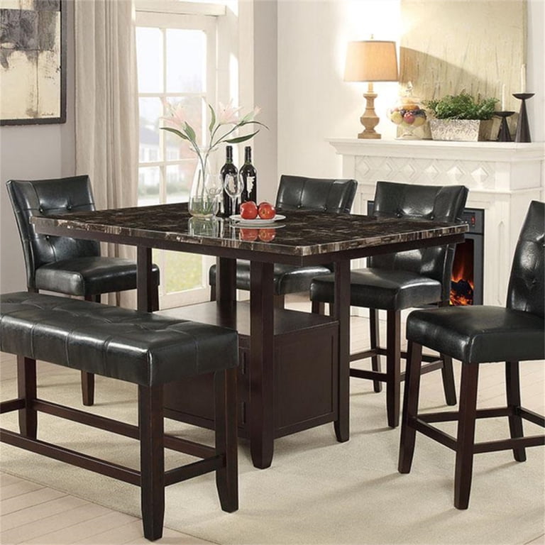Www High Top Kitchen Tables MAARK MARBLE TOP 6 SEATER DINING SET 3D
