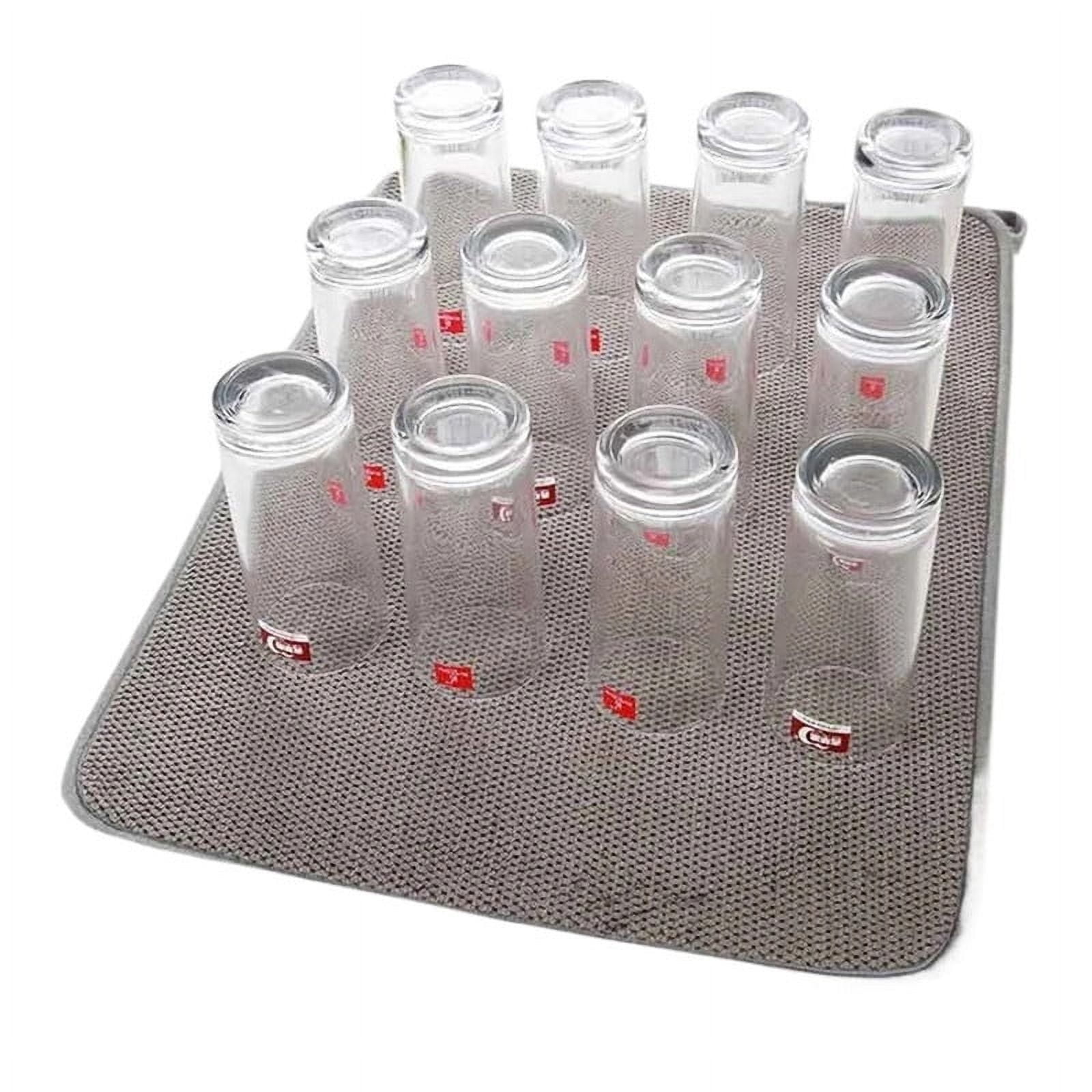 Table Dish Dryer Mat Rectangle Dish Drying Mats Drain Pad Grid Water ...