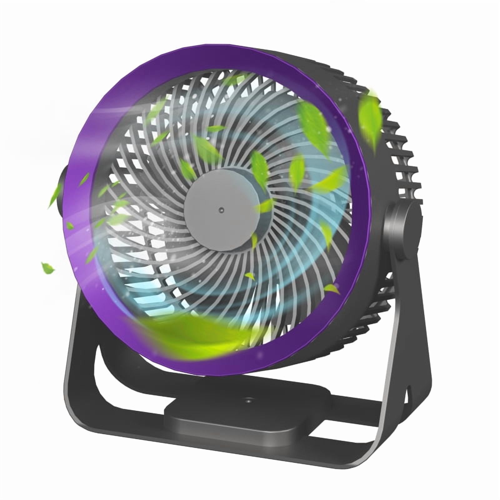Table Fan Air Circulator Silent Portable Cordless Electric Fan 3-speed ...
