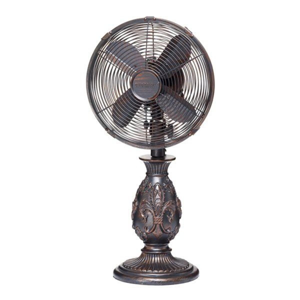 DecoBREEZE Oscillating Table Fan 3-Speed Air Circulator Fan, 10-Inch ...