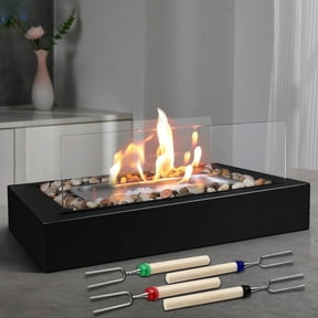 Housewise Portable Concrete Fire Pit - Indoor/Outdoor, For Table ...