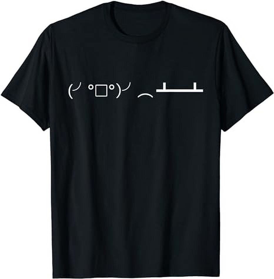Table Flip | Flip the Table ASCII Graphic Funny T-Shirt - Walmart.com