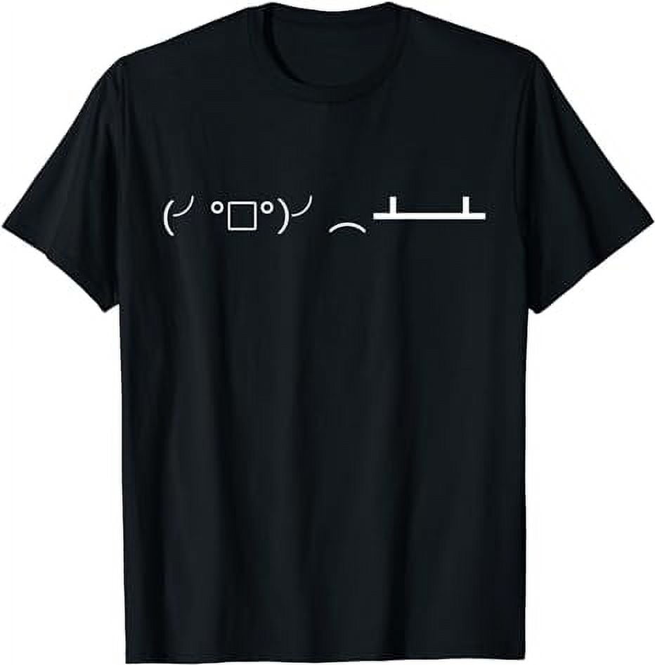 Table Flip | Flip the Table ASCII Graphic Funny T-Shirt - Walmart.com