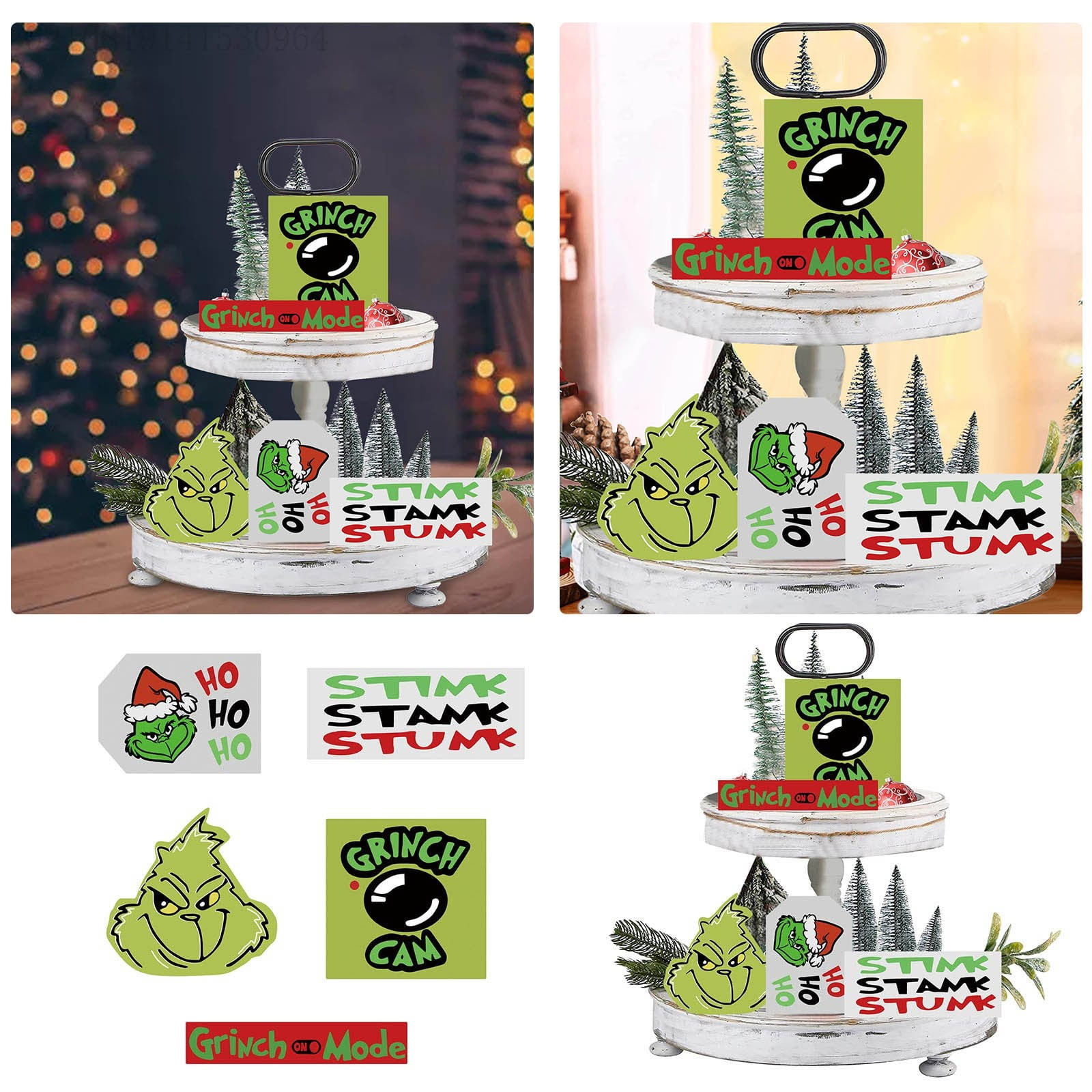 Table Grinch Decorations Grinch Red Grinchmas Centerpiece for Table ...