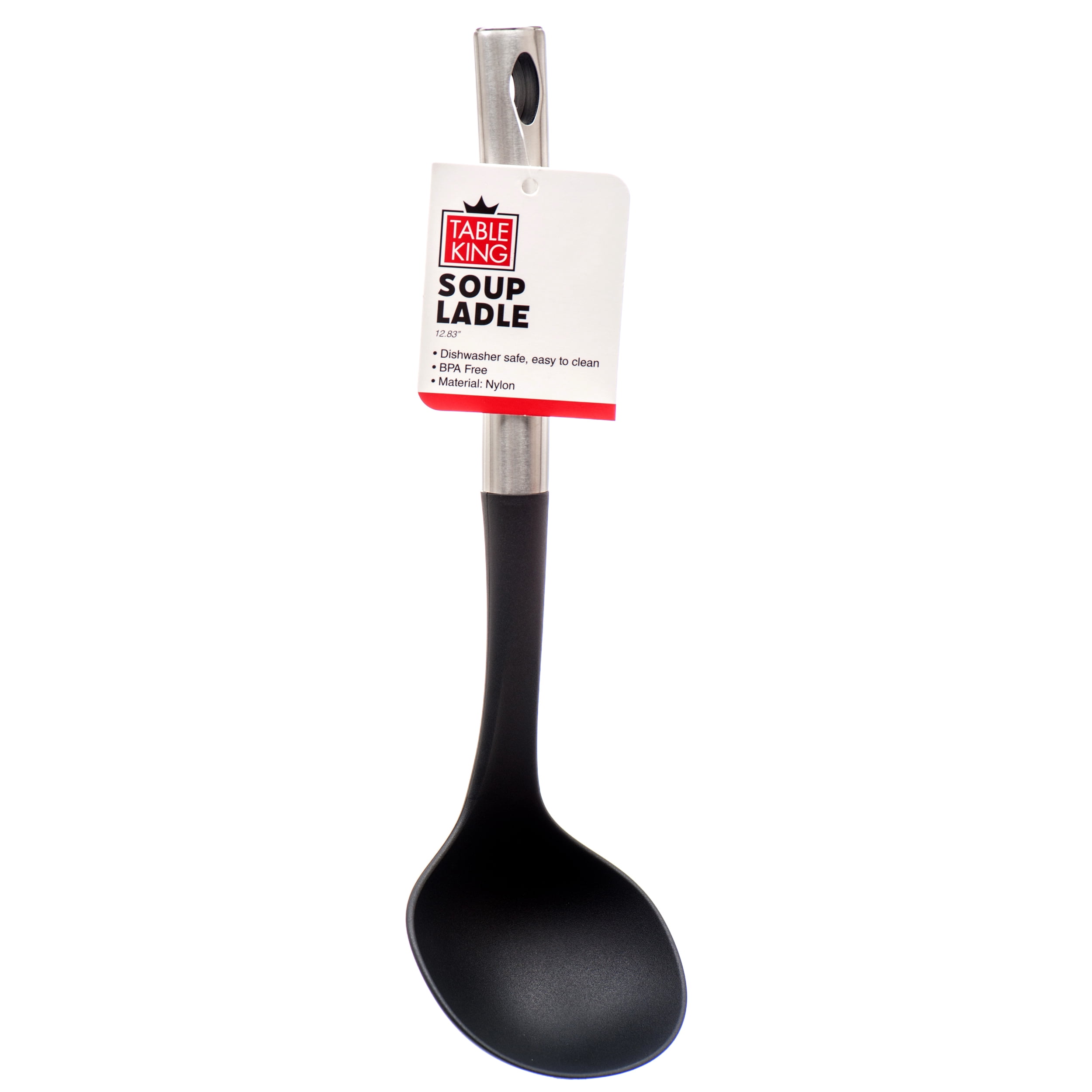 Table King Kitchen Nylon Soup Ladle with Silver Handle, 1 pack ...