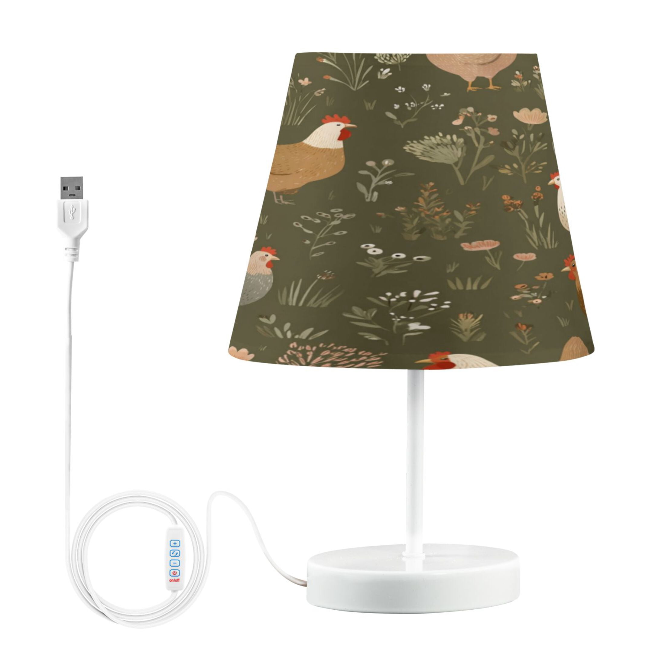 Table Lamp Adjustable 3 Color & 10 Brightness Levels Desk Lamp Linen ...