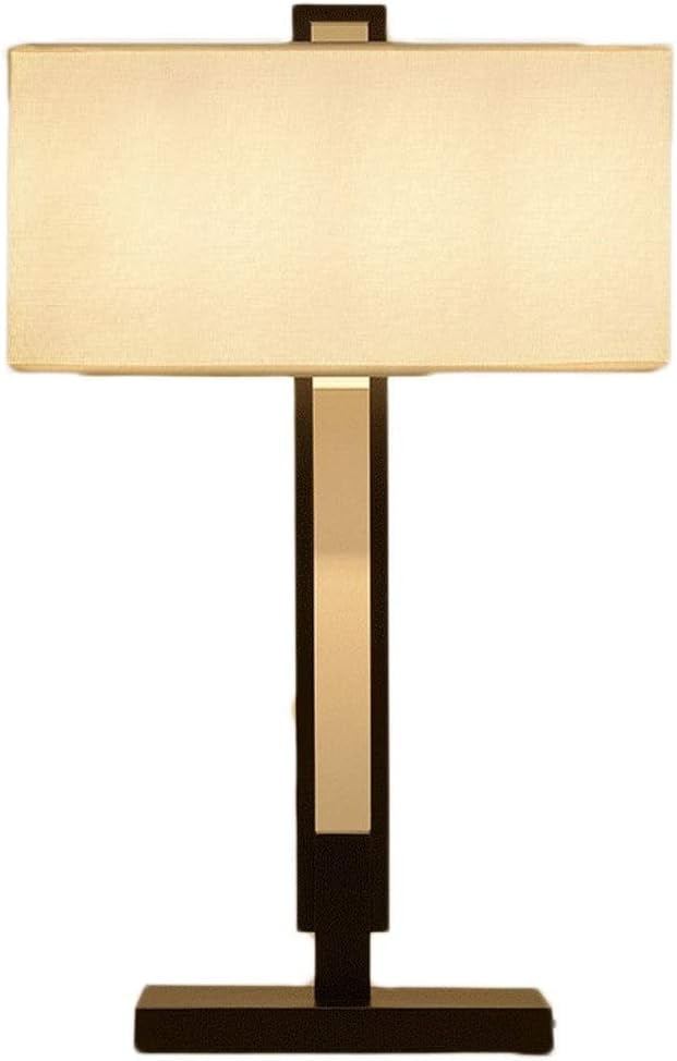 Table Lamp Bedside Table Lamp Wood Table Lamp Fabric Shade Square for ...
