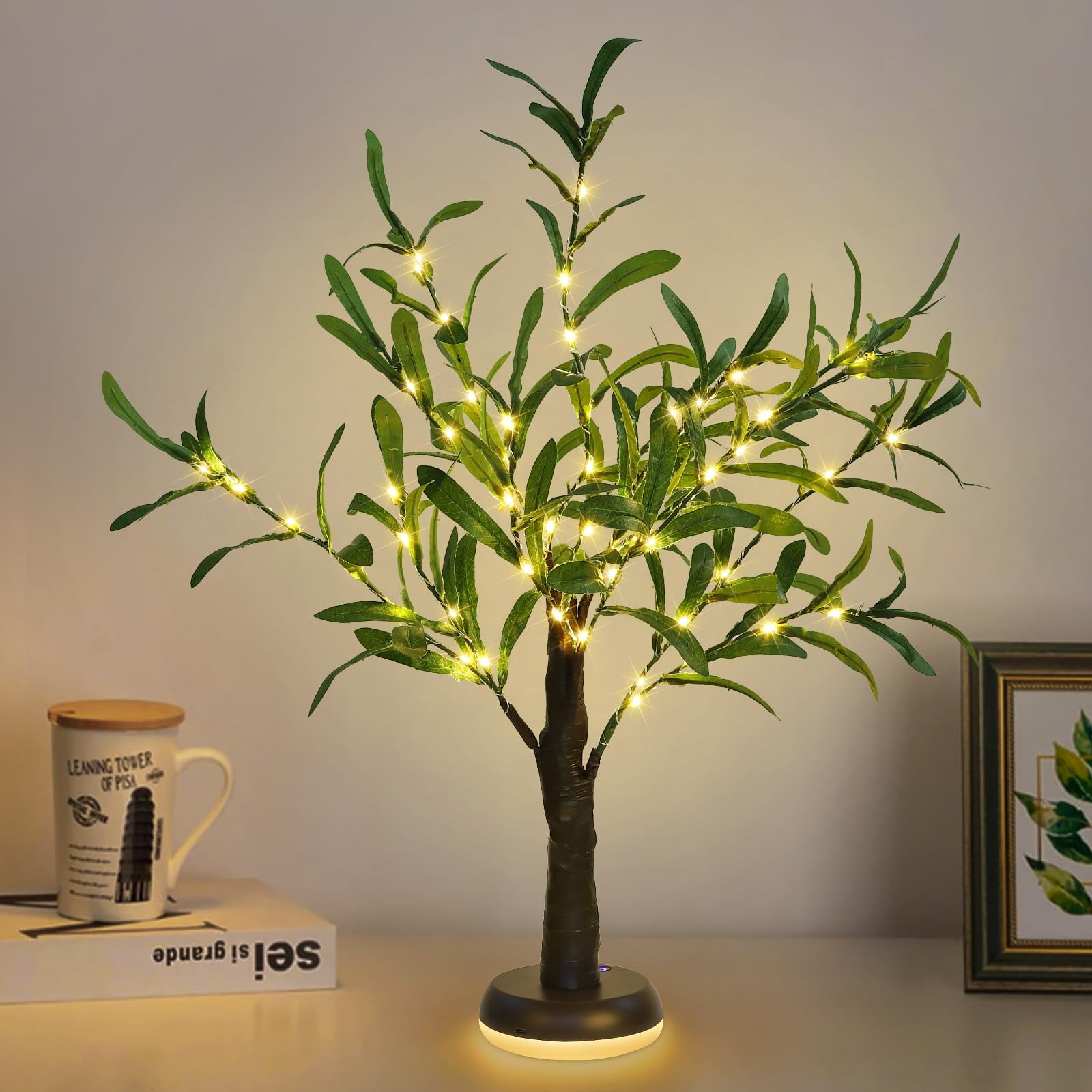 Table Lamp Bonsai Tree Light, Artificial Tree with Lights for ...