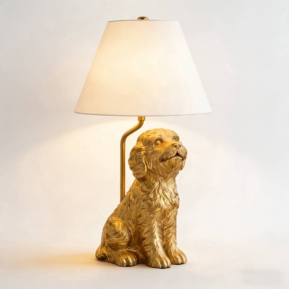 Table Lamp Lighting Golden Doodle Table Lamps for Living Room Bedroom ...