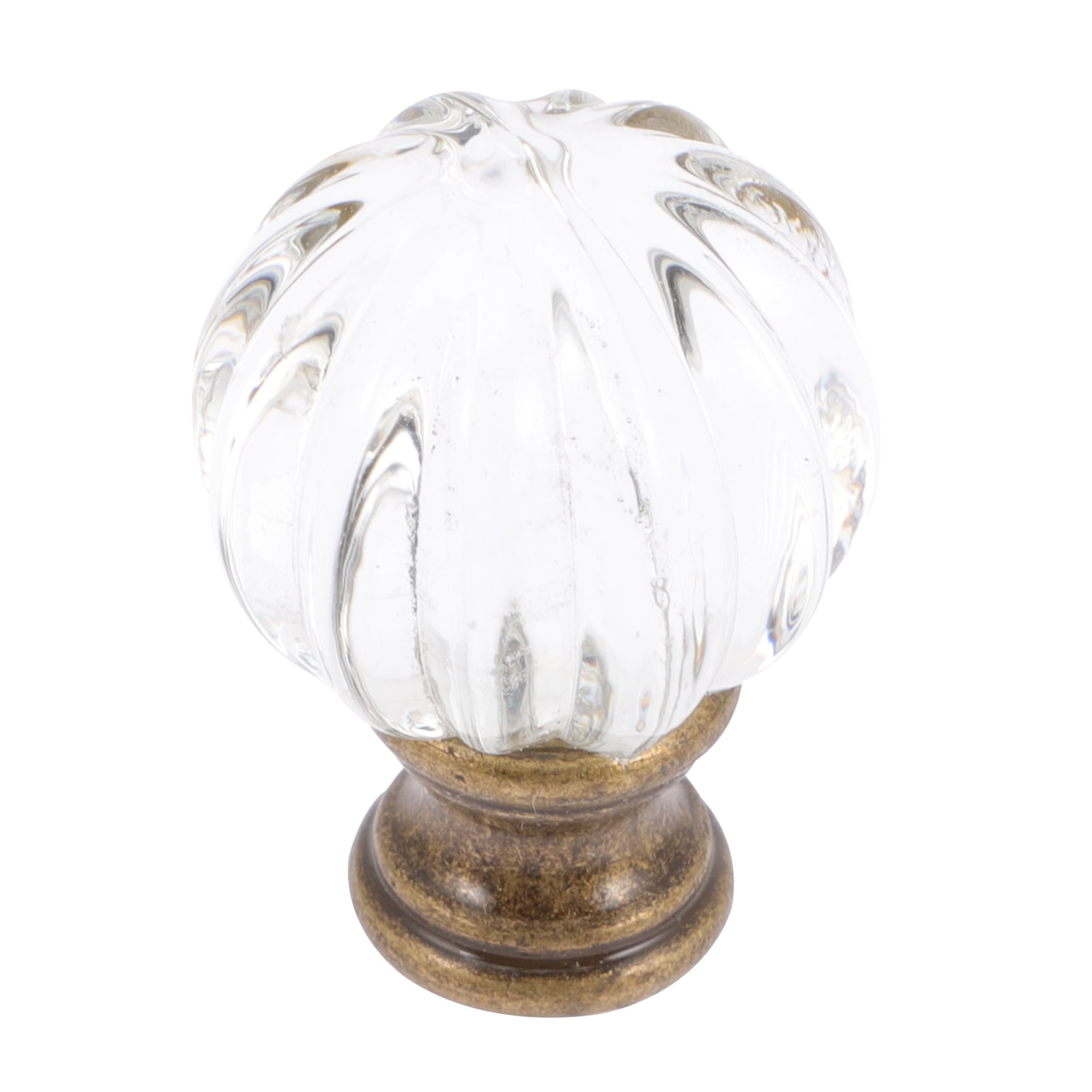 PBPBOX Lamp Finials Glass Copper 2Set 1.8In Wave Shape Modern Table ...