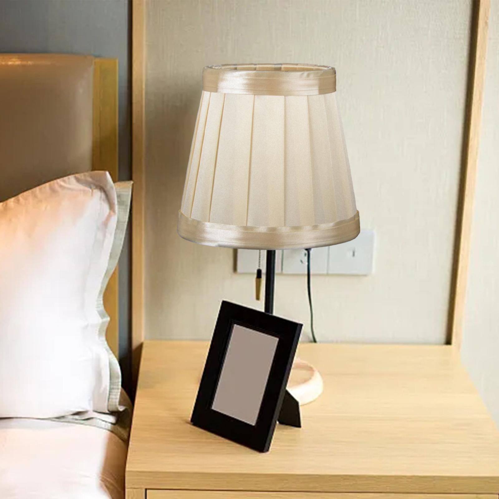 Table Lamp Shade Cover Bedside Light Cover Clip on Cloth Lampshade Fine ...