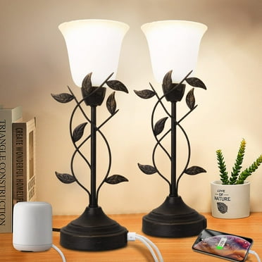 Partphoner 26'' Tall Modern Silver 3-Way Dimmable Touch Control Table ...