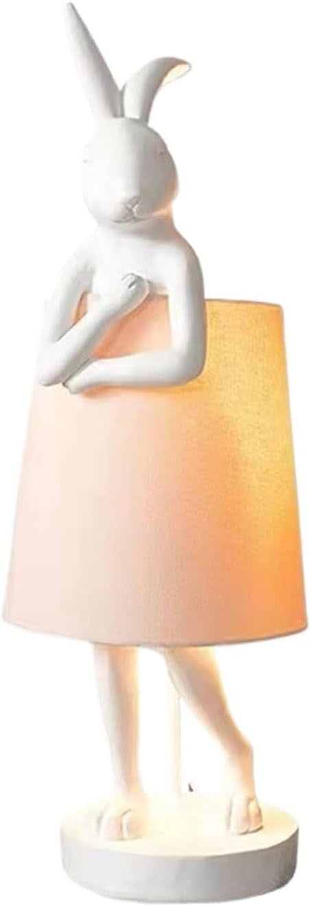 Table Lamps Creative Bunny Table Lamp Rabbit Animal Resin Base Desk ...