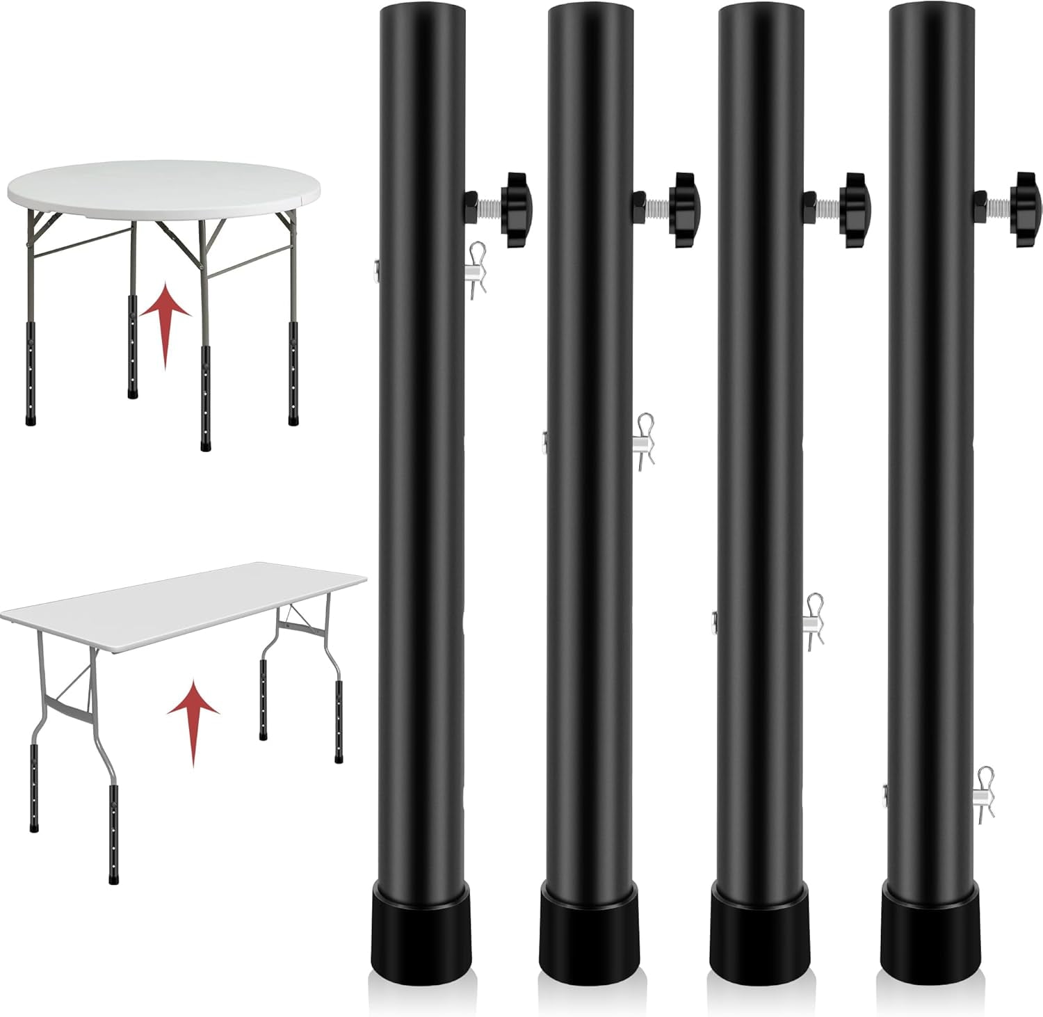 Table Leg Extenders for Folding Tables, Folding Table Leg Extensions ...