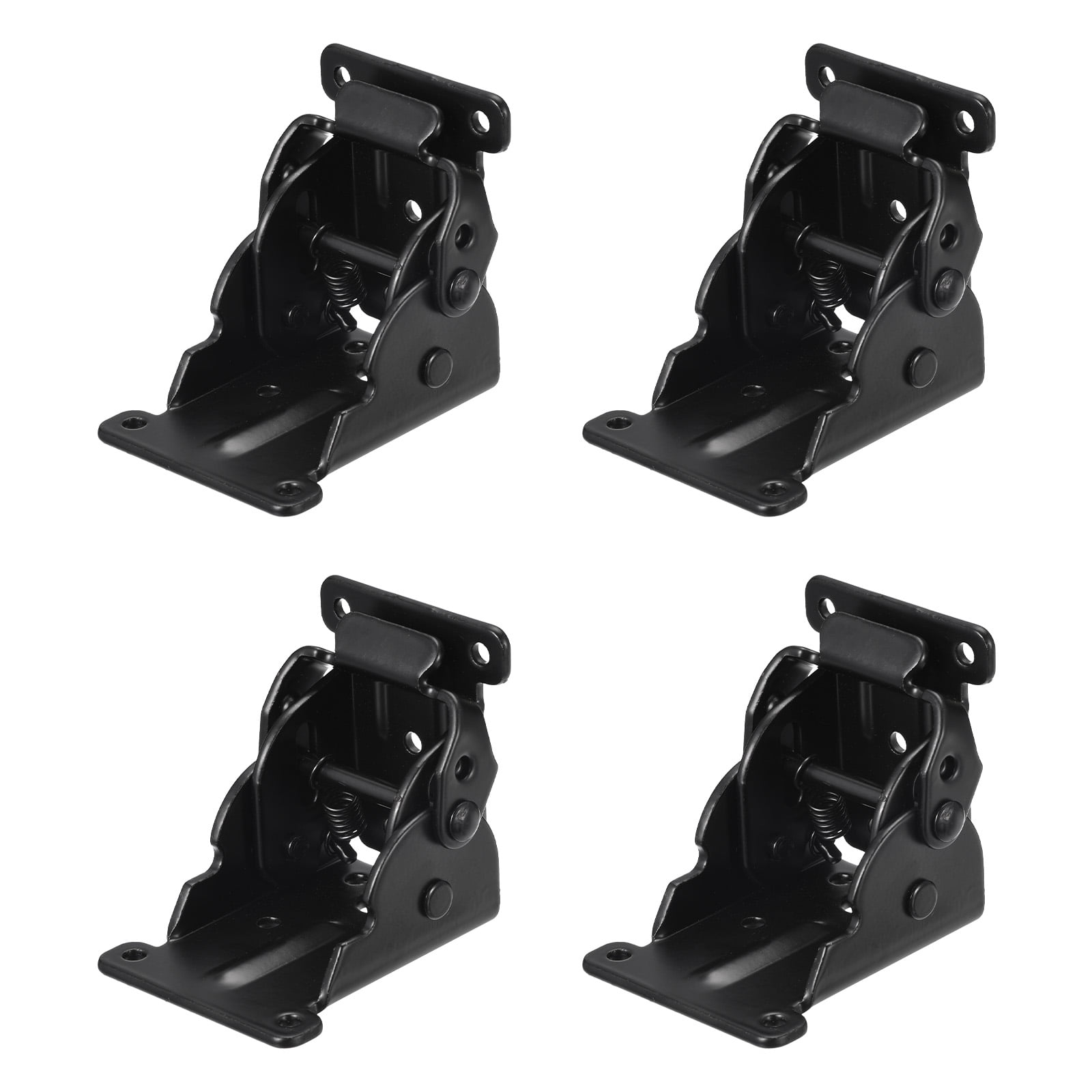 Table Leg Folding Brackets, 4 Pack Foldable Self Lock Hinges, Black ...