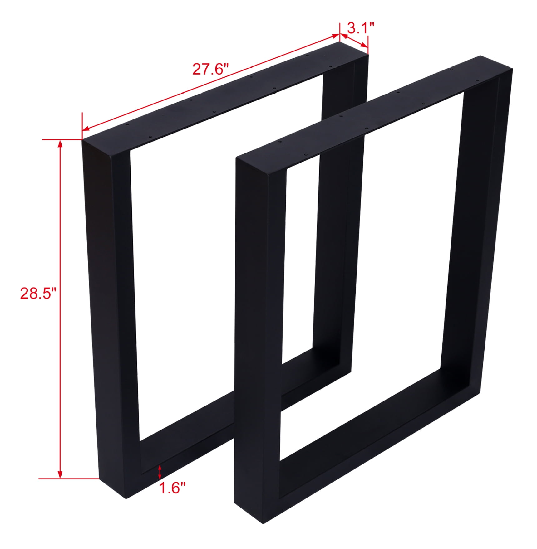 Table Legs 28X28", Metal Desk Legs - Heavy Duty Steel Square Legs for ...