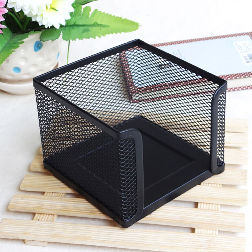 Table Metal Mesh Collection Square Note Paper Holder Desktop Accessory ...