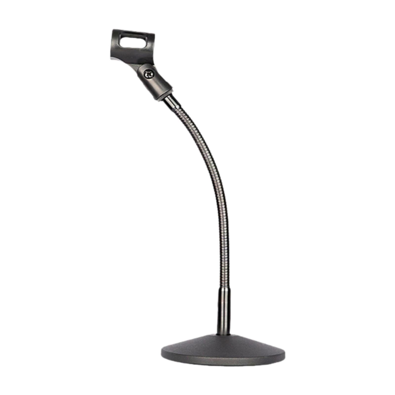Table Mic Stand Flexible Gooseneck Desktop Metal Construction for ...