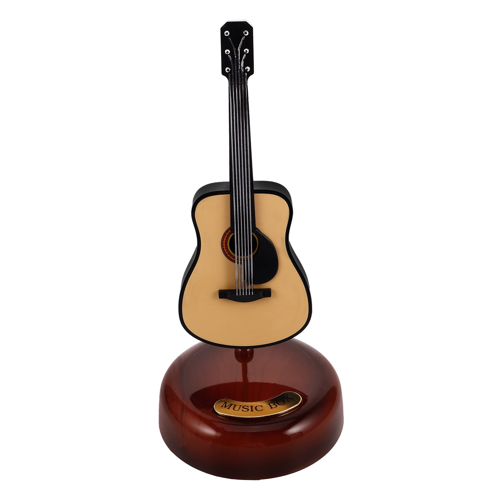 Table Music Box Decor Toy Model Guitars Vintage Melody Box Wind Up ...