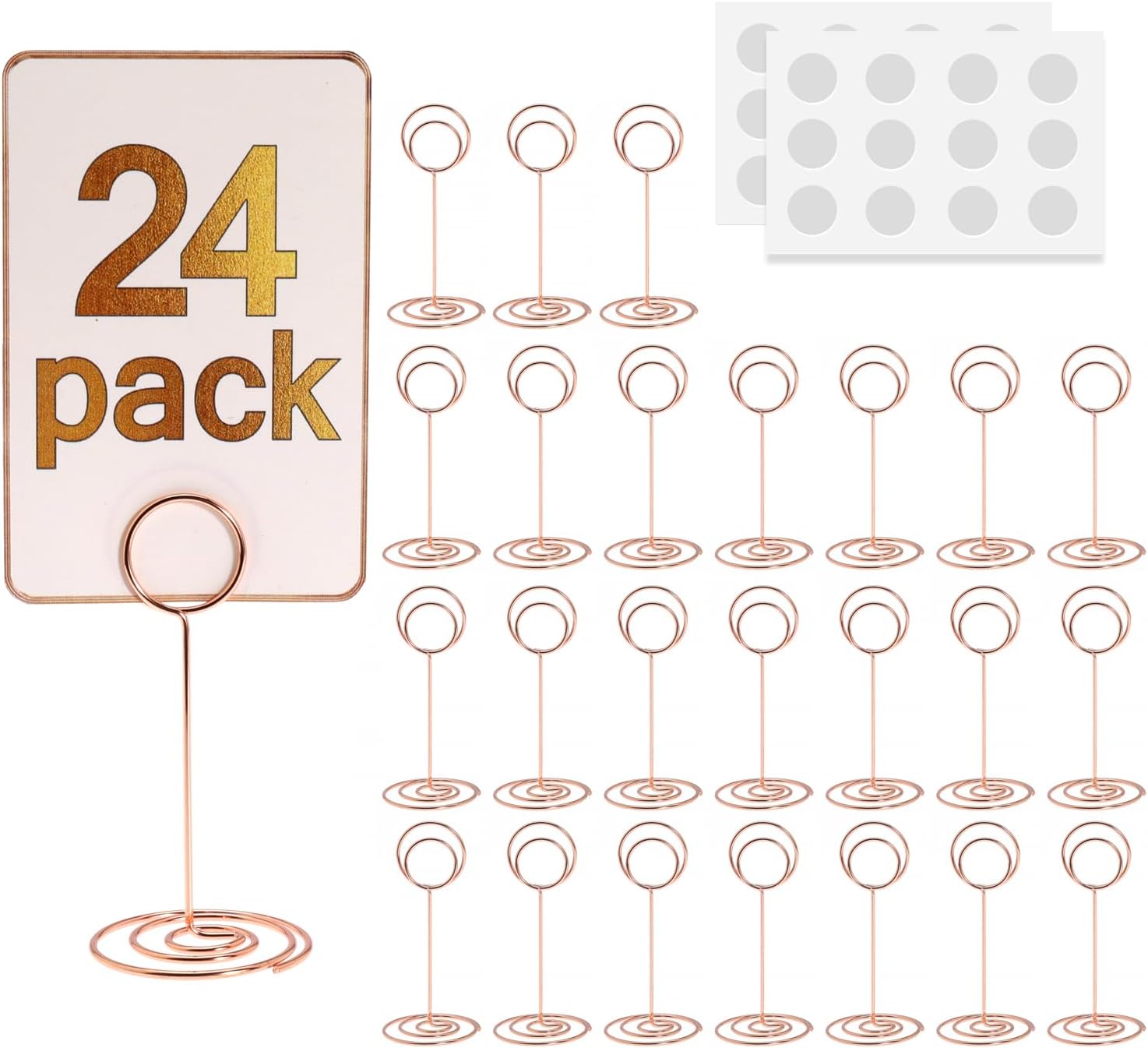 Dilwe 50-Pack Metal Wire Floral Place Card Holders, DIY Decor for ...