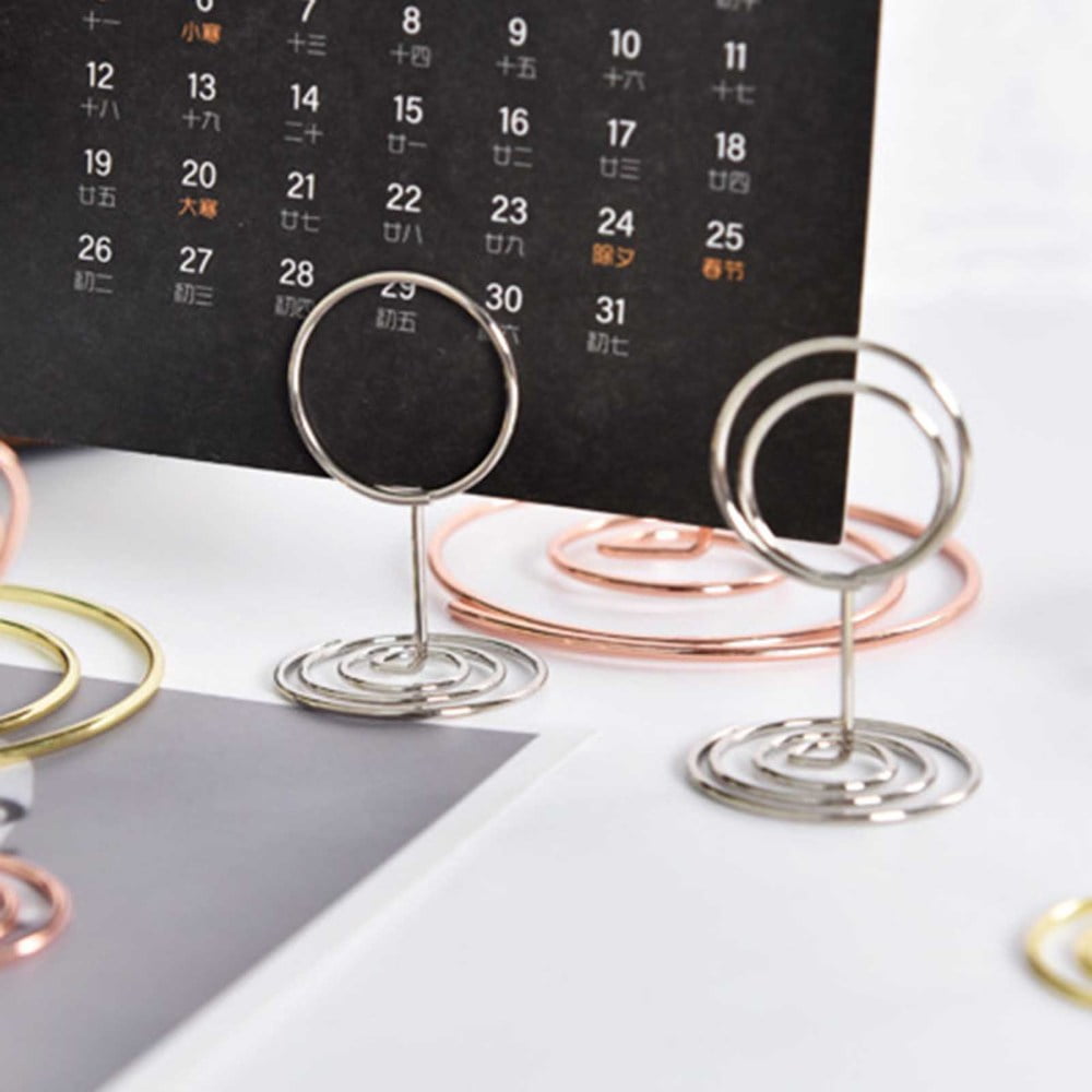 Table Number Holders Silver/Black/Gold/Rose Gold Wire Picture Holder ...