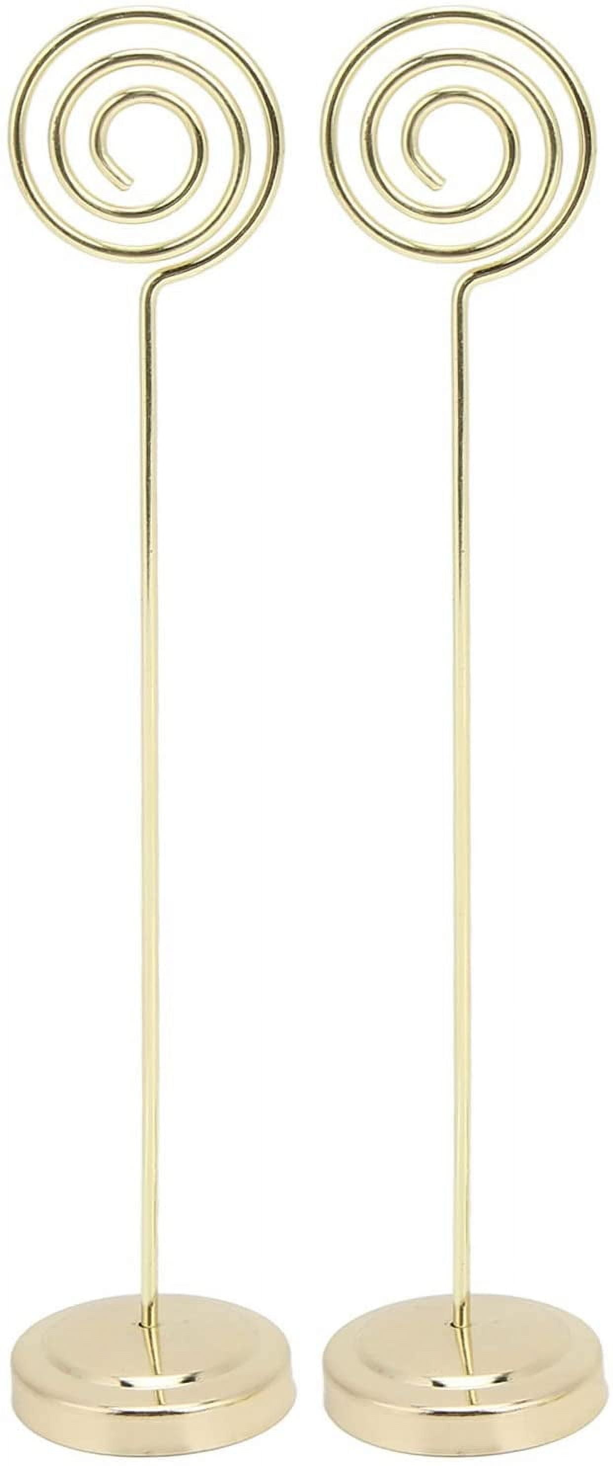 Table Number Stands, Metal Steady Desktop Card Holder Metallic Texture ...