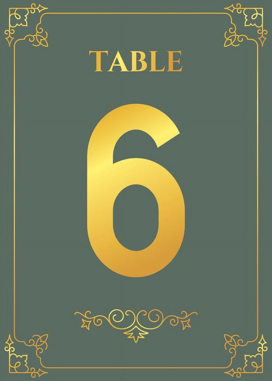 Table Numbers, Golden Black Double-Sided Cardss Plus Head Table Cards ...