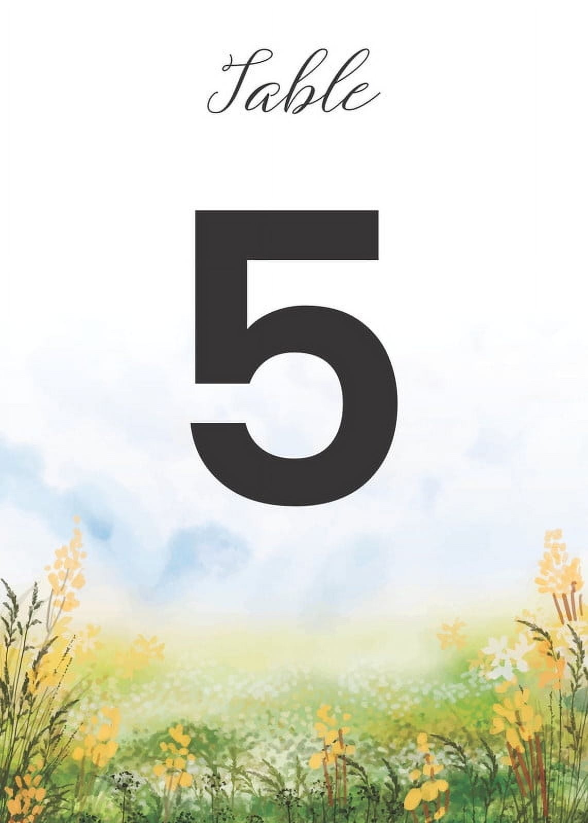 Table Numbers, Spring Painting Double-Sided Cardss Plus Head Table ...