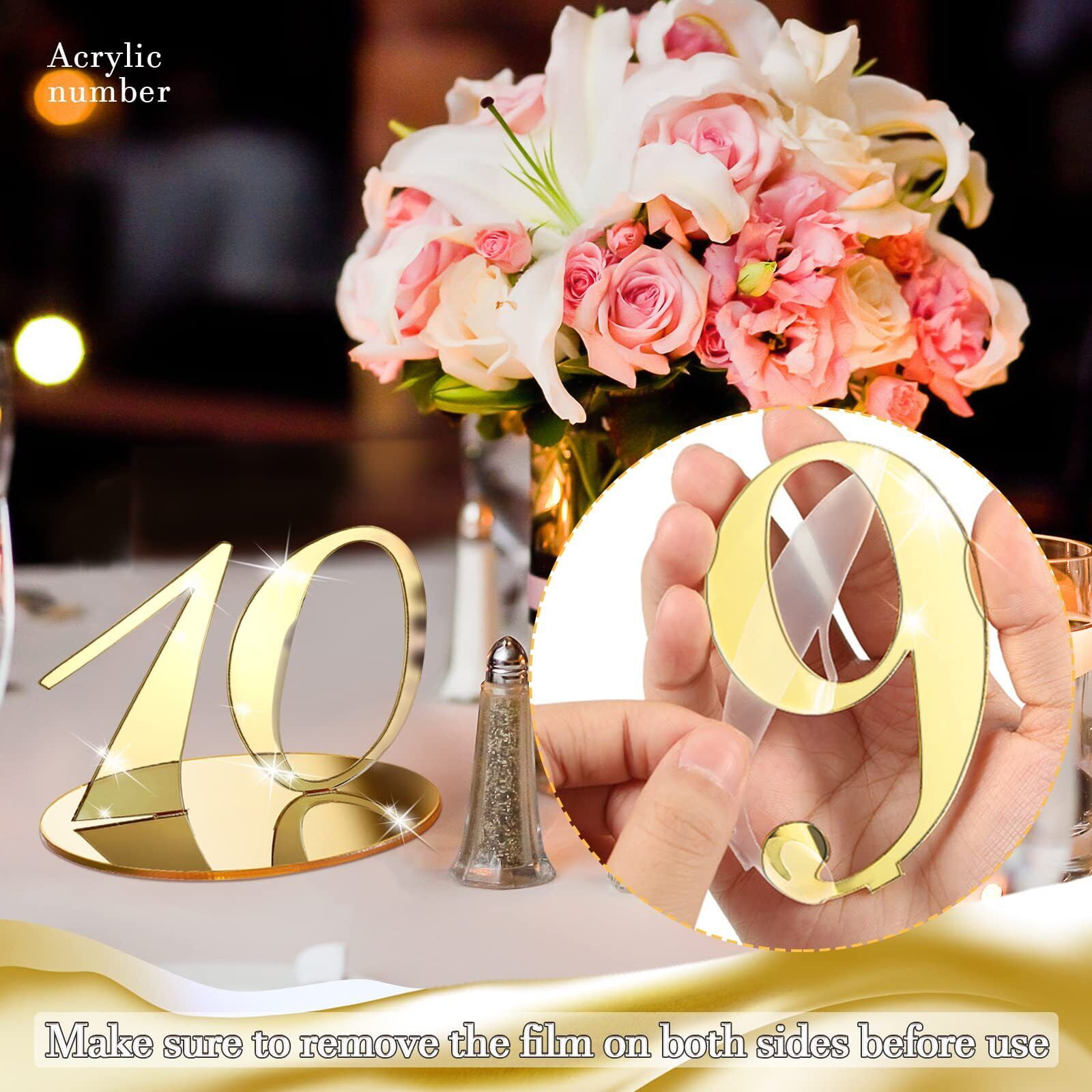 Table Numbers for Wedding Reception Gold Wedding Table Numbers ...