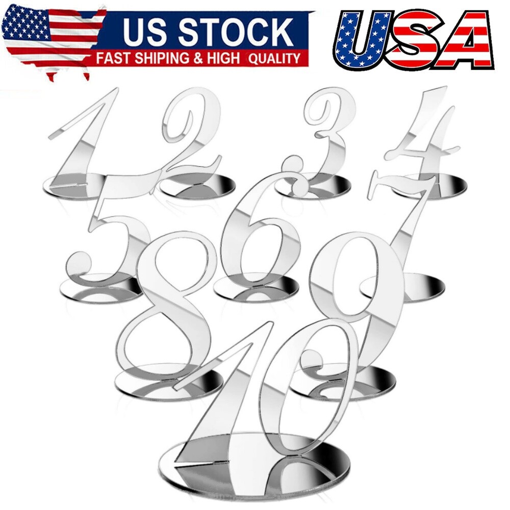 Table Numbers for Wedding Reception Wedding Numbers with Holder Elegant ...
