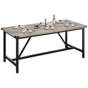 Table Only-Dining Table for 8 People, 71" Rectangular Wood Kitchen ...